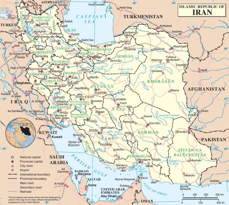 Mapas de Irán - Irán Turismo